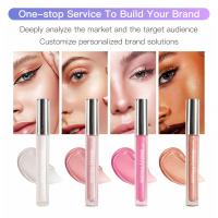 China Wholesale 4-color Long-lasting 3D Glossy Glitter Liquid Highlighter Pen Moisturizing and Light Liquid Bronze & Highlighter Pen for sale