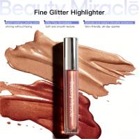 China Wholesale 4-color Long-lasting 3D Glossy Glitter Liquid Highlighter Pen Moisturizing and Light Liquid Bronze & Highlighter Pen for sale