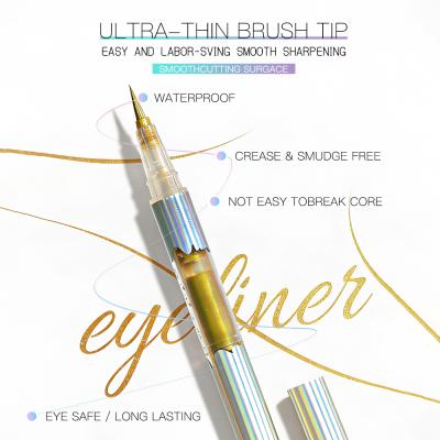 China Wholesale Metallic Glitter Eyeliner Long-lasting Quick-drying Formula for Parties Stage Everyday Use Holographic Color Eyeliner for sale