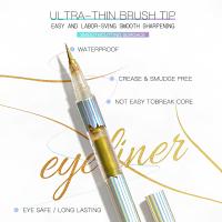 China Cosmetics Personal Label Glitter Eyeliner Tools Chameleon Eyeliner Liquid Pen Waterproof Cream Eyeliner Pen Party Stage Makeup for sale