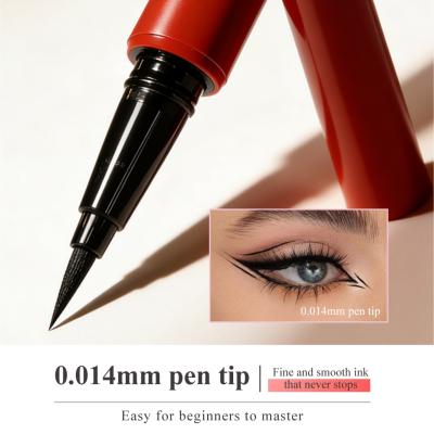 China Low Minimum Order Quantity Waterproof Private Label Long-lasting Eyeliner Makeup Cruel Non Vegan Black Liquid Eyeliner for sale