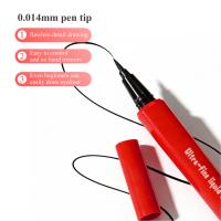 China Low Minimum Order Quantity Waterproof Private Label Long-lasting Eyeliner Makeup Cruel Non Vegan Black Liquid Eyeliner for sale