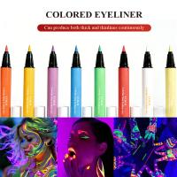 China OEM Chameleon 8 Colors Matte Colored Smudge-proof Glitter Makeup Eyes Cosmetic Liquid Waterproof Colorful Neon Eyeliner Pen for sale