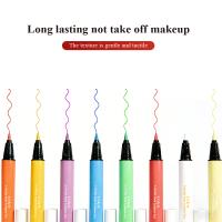 China OEM Chameleon 8 Colors Matte Colored Smudge-proof Glitter Makeup Eyes Cosmetic Liquid Waterproof Colorful Neon Eyeliner Pen for sale