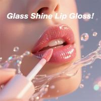 China Organic Clear Lip Gloss Herbal Based Waterproof Long Lasting Moisturizing Glitter Glossy Lip Glaze Vendor Mirror-Private Label for sale