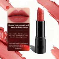 China OEM New Trendy Glossy  Red Lipstick with Matte Retro Engraved Pattern Design Long-lasting and Stain-resistant for sale