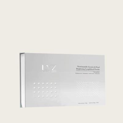 China LYZ Factory Wholesale Anti-Aging Firming Microneedle Ampoule Serum Freeze Dried Niacinamide Pearls Whitening Commercial for sale