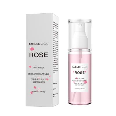 China Factory Wholesale Custom Private Label Rose Serum Water Pore Shrinking Moisturizing Spray Prevent Makeup Getting Stuck Free for sale