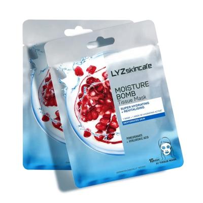 China Lyz Cuetom Custom Logo Organic Pomegranate Face Pure Natural Anti-Aging Anti-Oxidation Whitening Moisturizing Free Home Sheet for sale