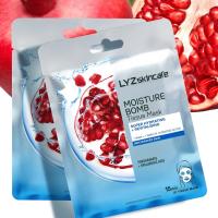 China Lyz Cuetom Custom Logo Organic Pomegranate Face Pure Natural Anti-Aging Anti-Oxidation Whitening Moisturizing Free Home Sheet for sale