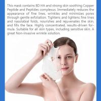 China OEM Factory Microneedling Care HA Blue Copper Peptide Skin Care Mask Hyaluronic Acid Facial Mask for Face Nose Repair Free for sale