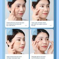 China OEM Custom Blue Copper Prptides Freeze Dried Eye Mask China Factory Hyaluronic Acid Peptide Removes Dark Circles Whiten Eye for sale
