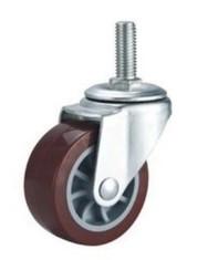China Small Red Screw PU caster,  2
