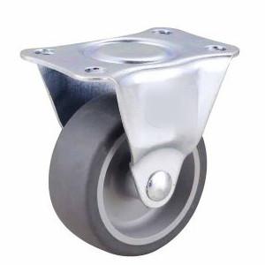 China Small Rigid Grey Themoplastic rubber caster,  2