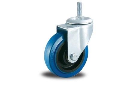 China Threaded Stem Elastic Rubber Caster for sale