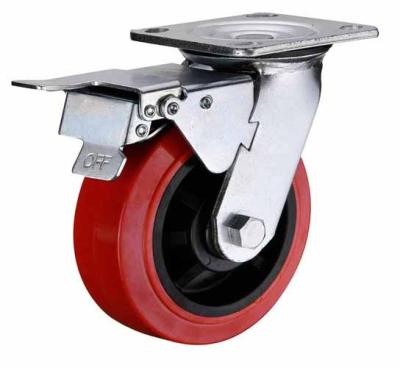 China Total Brake PU Caster (USA) for sale