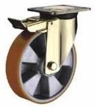 China Total Brake Aluminum core PU Caster (Europe) for sale