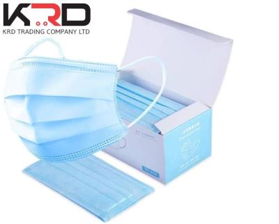 China Wholesale Custom Earloop Disposable Non Woven 3 Ply Surgical Medical Face Mask for sale