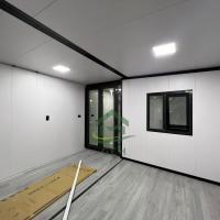 China Expandable Container House 20ft 40ft with Kitchen Wood Floor Brick Color Wall Panel for sale