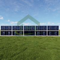 China 3x6m Detachable Container House Prefabricated Flat Pack Office 18m² with Glass Curtain Walls for sale