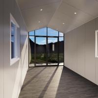 China Windproof Waterproof Triangular Roof Container House With High Strength Steel for sale