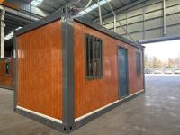 China Eco Friendly Z Folding Container House Detachable With Orange EPS Sandwich Wall Panel for sale