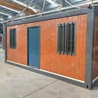 China Eco Friendly Z Folding Container House Detachable With Orange EPS Sandwich Wall Panel for sale