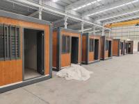 China Eco Friendly Z Folding Container House Detachable With Orange EPS Sandwich Wall Panel for sale