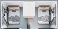 China Anti Corrosion Flat Pack Container House 20ft Heat Insulated Prefab Cabin 18m2 2840mm Height for sale