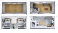 China Detachable Container House With White Panel And Inside Bathroom And Tolite  for sale