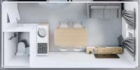 China Detachable Container House With White Panel And Inside Bathroom And Tolite  for sale