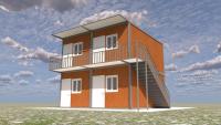 China Weatherproof Rock Wool Sandwich Panel Mobile Dormitory 18m² 3x6m for Australia Outback Mining Camp for sale