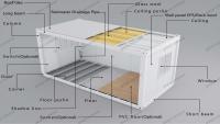 China Detachable Container House White Panel Portable Cabin With Bathroom for sale