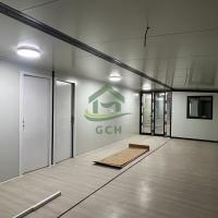 China Two Story A Shape Container House 5950x3000x2800mm with Terrace and Grey Wall Panel for sale
