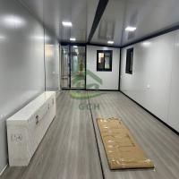China Waterproof Flat Roof Container House Expandable Prefab Modular Container Homes for sale