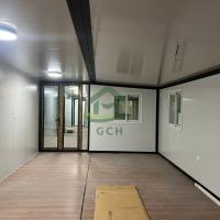 China Kitchen / Bathroom Expandable Container House With Grey Color Panel / White Frame Come for sale