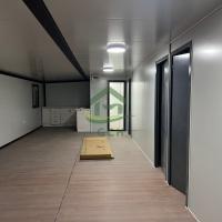 China Kitchen / Bathroom Expandable Container House With Grey Color Panel / White Frame Come for sale