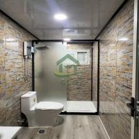 China Black Wall Panel Two Story Expandable Container House With Terrace And Canopy for sale