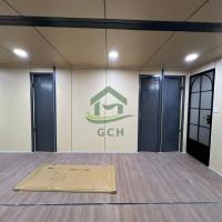 China Expandable Container House Tiny House White Frame And Grey Wall Panel for sale