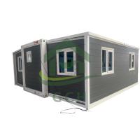 China Kitchen / Bathroom Expandable Container House With Grey Color Panel / White Frame Come for sale
