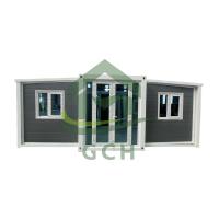 China Kitchen / Bathroom Expandable Container House With Grey Color Panel / White Frame Come for sale