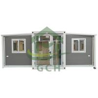 China Expandable Container House Tiny House White Frame And Grey Wall Panel for sale