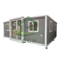China Expandable Container House Tiny House White Frame And Grey Wall Panel for sale