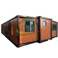 China 20ft Expandable Container Home 2 Bedroom 1 Bathroom Kitchen 38.2sqm Hydraulic Expansion for sale
