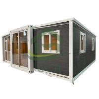 China Rust Proof Expandable Container Home 10FT 20FT 30FT 40FT With Grey Wall Panel / Glass Wall for sale