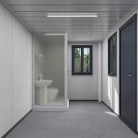 China Heavy Caliber Steel Folding Container House 18m2 Modular Building for Industrial Site Office and Crew Dormitory for sale