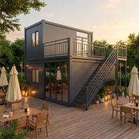 China Anti Corrosion Flat Pack Container House 20ft Heat Insulated Prefab Cabin 18m2 2840mm Height for sale