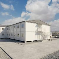 China Typhoon Resistant Flat Pack Office Building 20ft Emergency Relief Shelter for sale