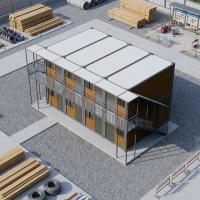 China Typhoon Resistant Flat Pack Office Building 20ft Emergency Relief Shelter for sale