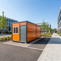 China X Shaped Prefab Folding Container House Steel Outer Door Easy Install For Worker Dormitory for sale
